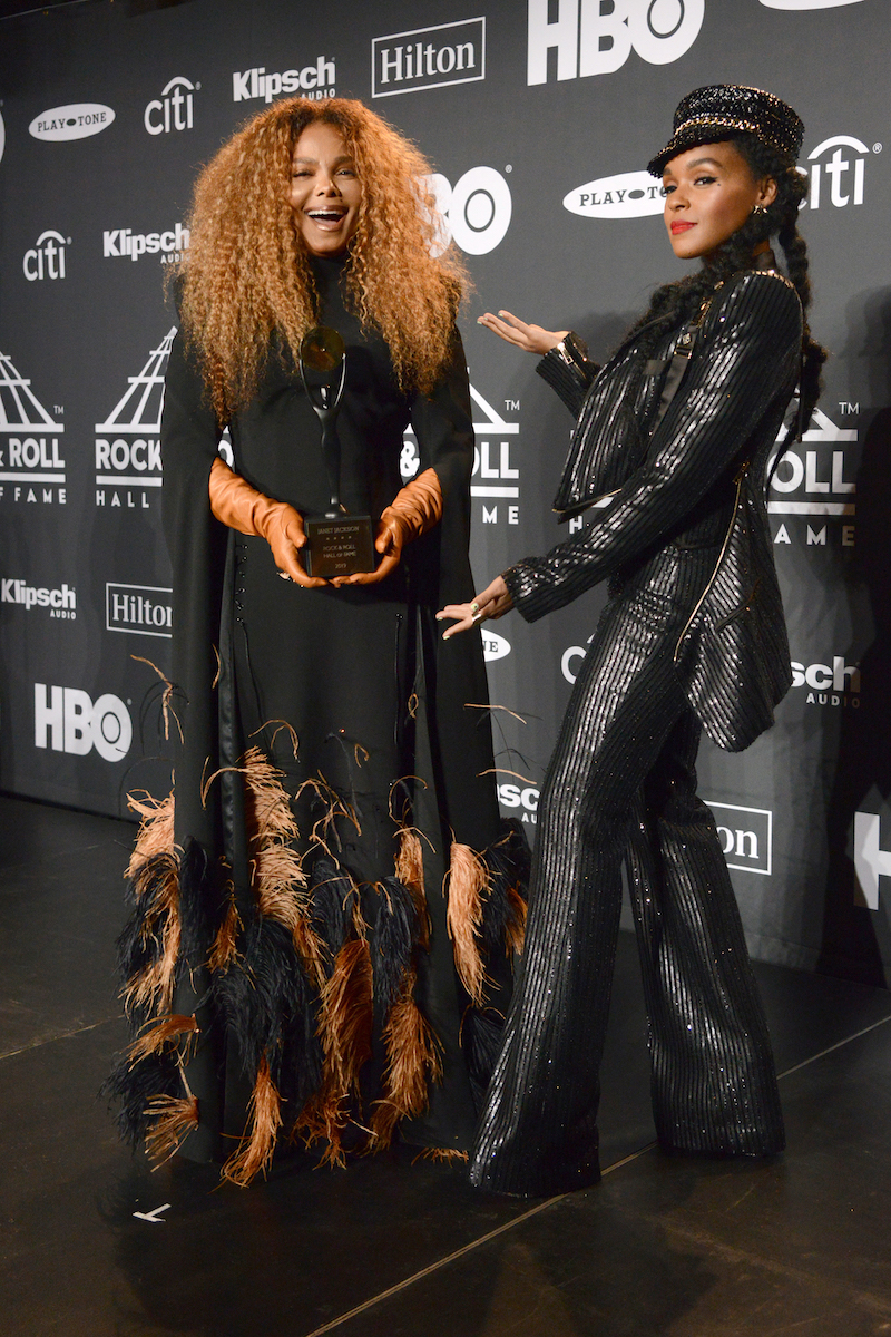 Janet Jackson and Janelle Monae Looked Very Dramatic at the Rock and ...