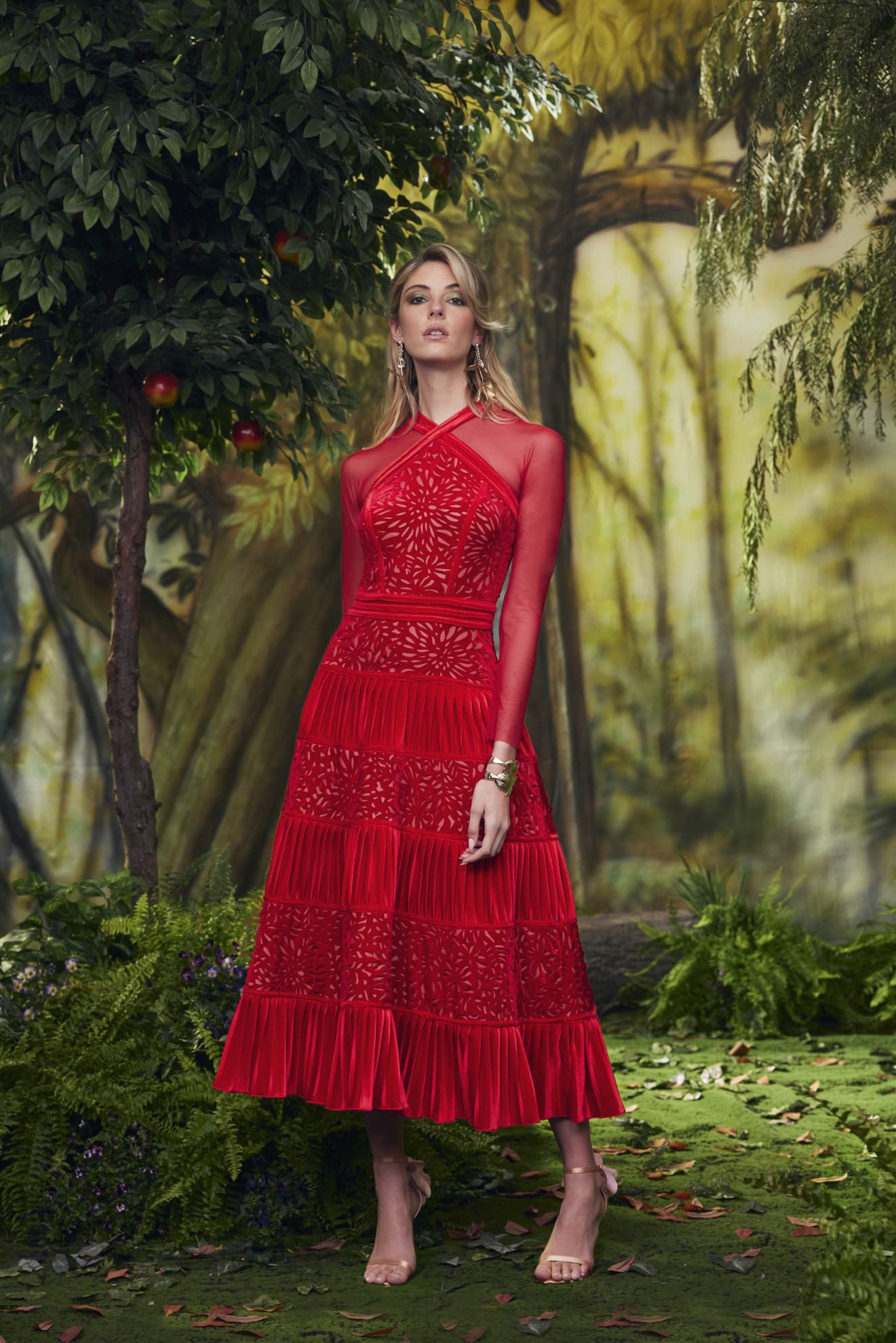 Friends, Once Again, I Bring You: Tadashi Shoji’s Designs In a Deeply Fake Forest - Go Fug ...
